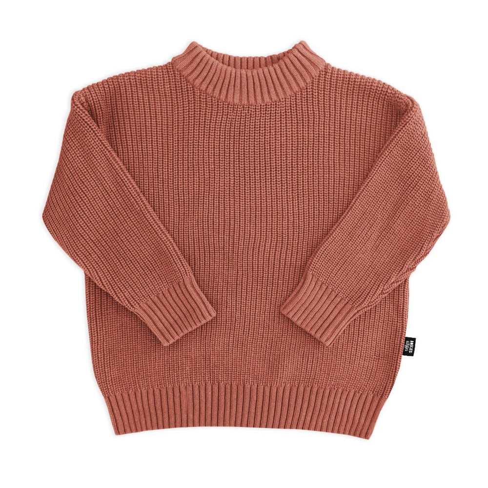 Knitted Sweater - Brick